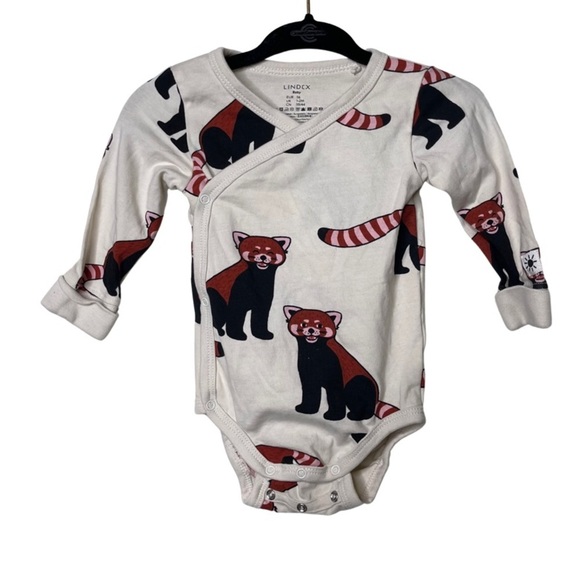 Lindex | One Pieces | Lindex Wrap Bodysuit With Red Panda Print Sz 3m ...
